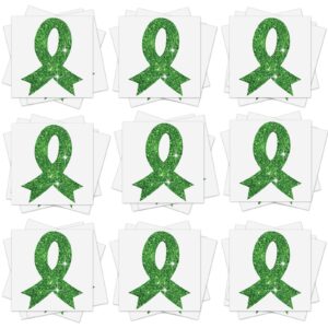 20 sheets 240 pcs green ribbon temporary tattoos mental health awareness tattoo sticker for adult teens school fundraiser charity public social event welfare supplies