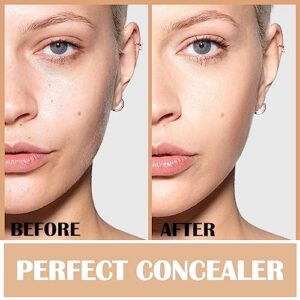 6 Colors Concealer,Black & White 3 In 1 Color Contouring Palette With Brush,for Dark Circles, Freckles, Blemishes Cream Concealer,Waterproof&Long-Lasting Beginners&Professional Makeup Artist Contour Palette CreamWith Brush