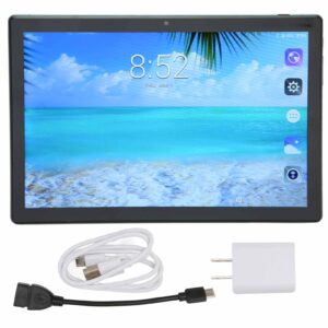 10.1 Inch Tablet, HD Tablet US Plug 100‑240V Support Fast Charging 5000mAh 6GB RAM 128GB ROM for Work (Green)