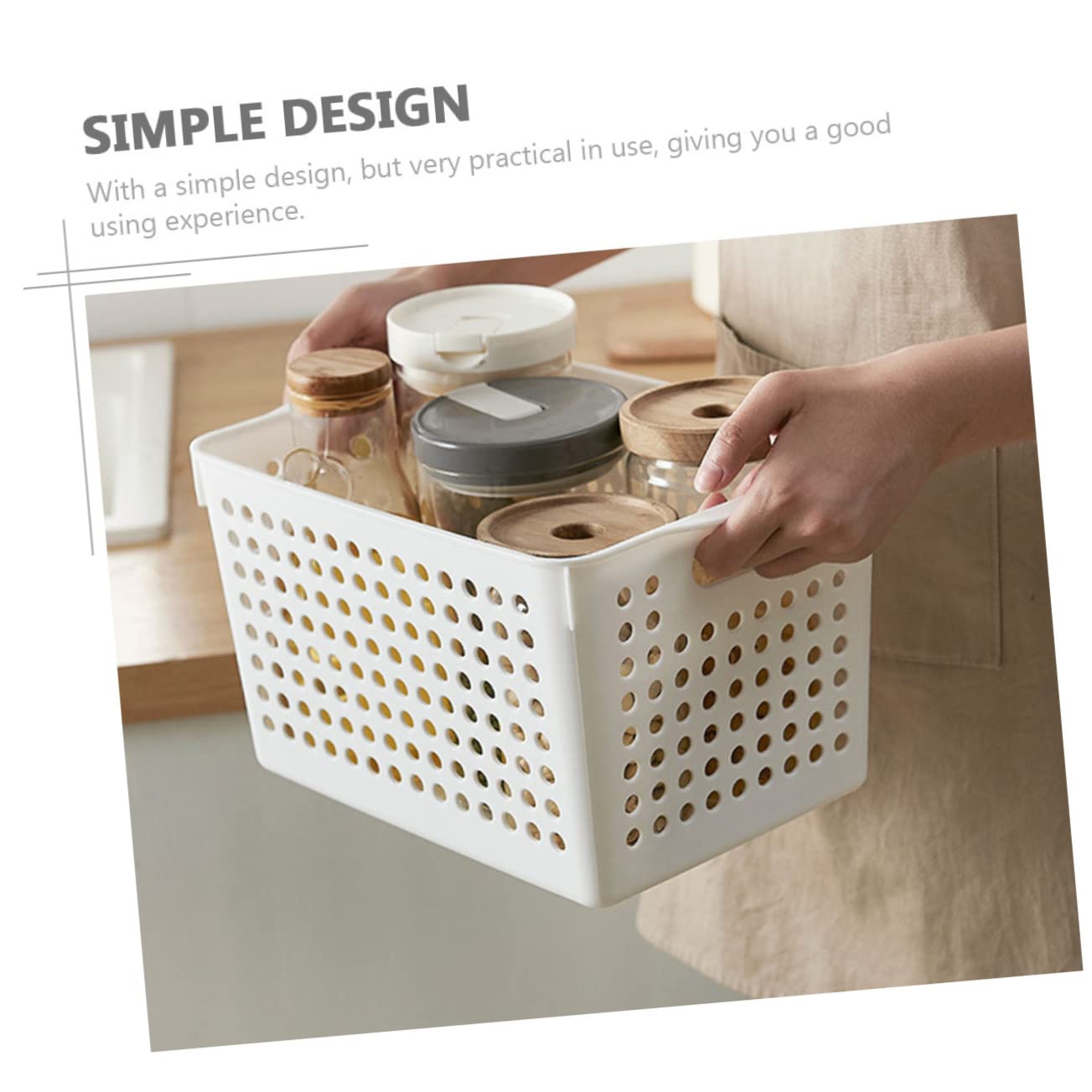 STOBOK 2pcs Box Storage Basket Sundry Organizing Basket Storage Holder Desktop Organizing Holder Cosmetics Organizing Basket Sundry Basket Cosmetics Container Toy Pp White Decorate A4