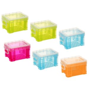 tehaux 6pcs box crafts pp plastic small