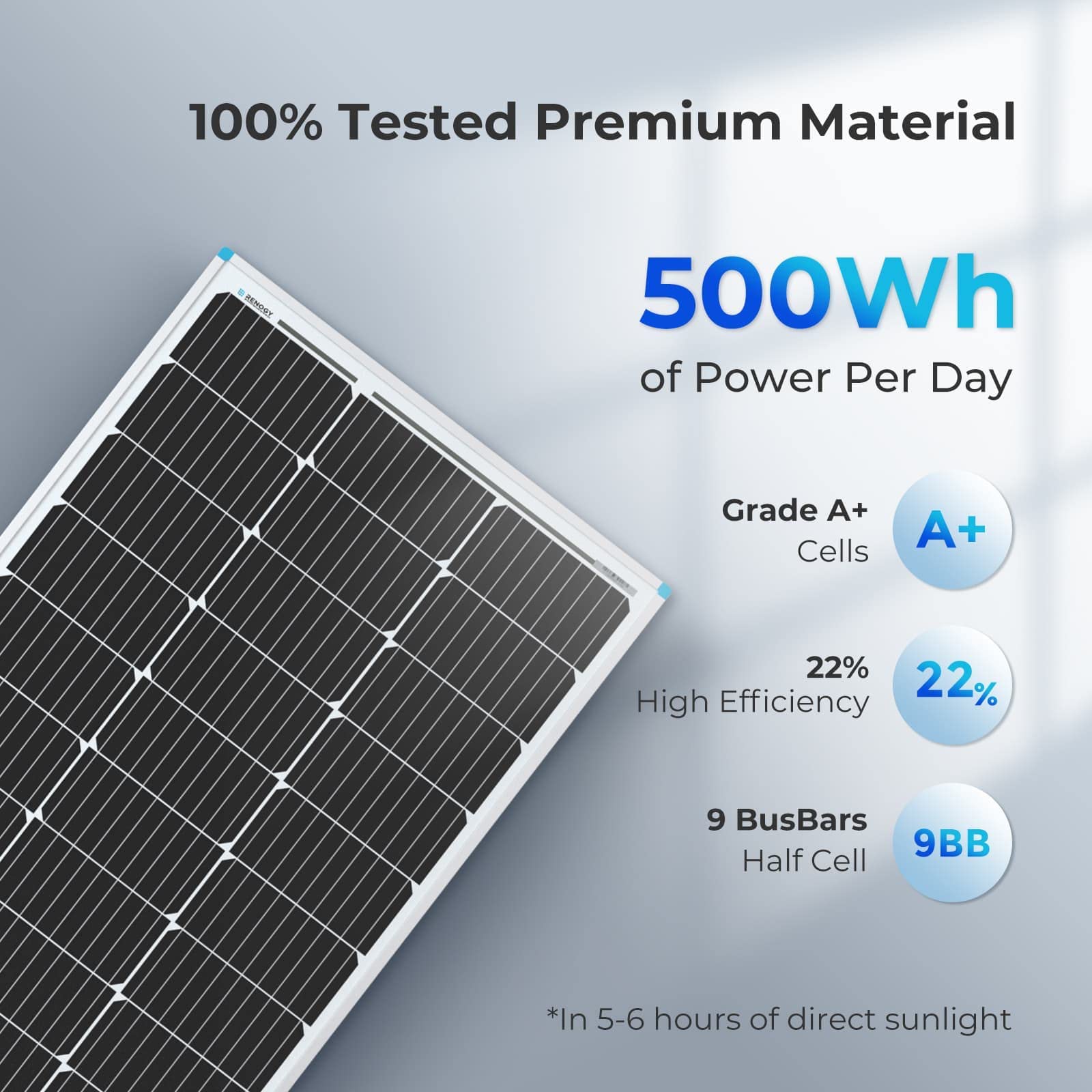 Renogy 100W 12V Solar Panel + 30A Rover MPPT Charge Controller Bundle