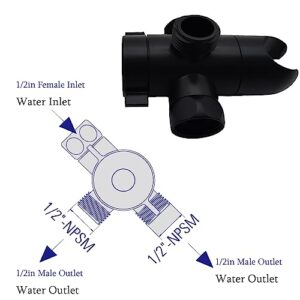 LIWEIKE 3 Way Shower Diverter Valve 1/2” with Hand Shower Bracket for Bathroom Hand Shower Hardware Accessory