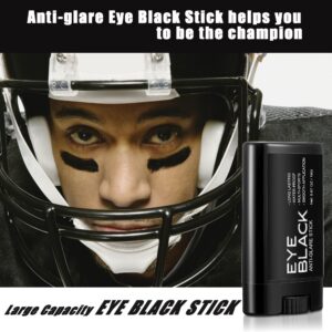 Wismee Eye Black Baseball Accessories, Anti-Glare Eye Black Pink Black for Baseball Softball Football,Waterproof Ultra-Long Lasting Black Eye Stick for Sports Halloween Cosplay Costume Parties