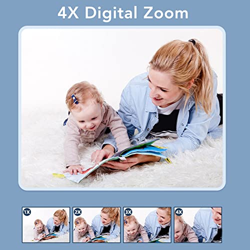 Kids Camera for Girls Boys, 24MP 1080P FHD Digital Camera with 2 inch Screen, 4X Zoom, HD Digital Video Cameras for Toddler, Kids Digital Camera Birthday Gifts