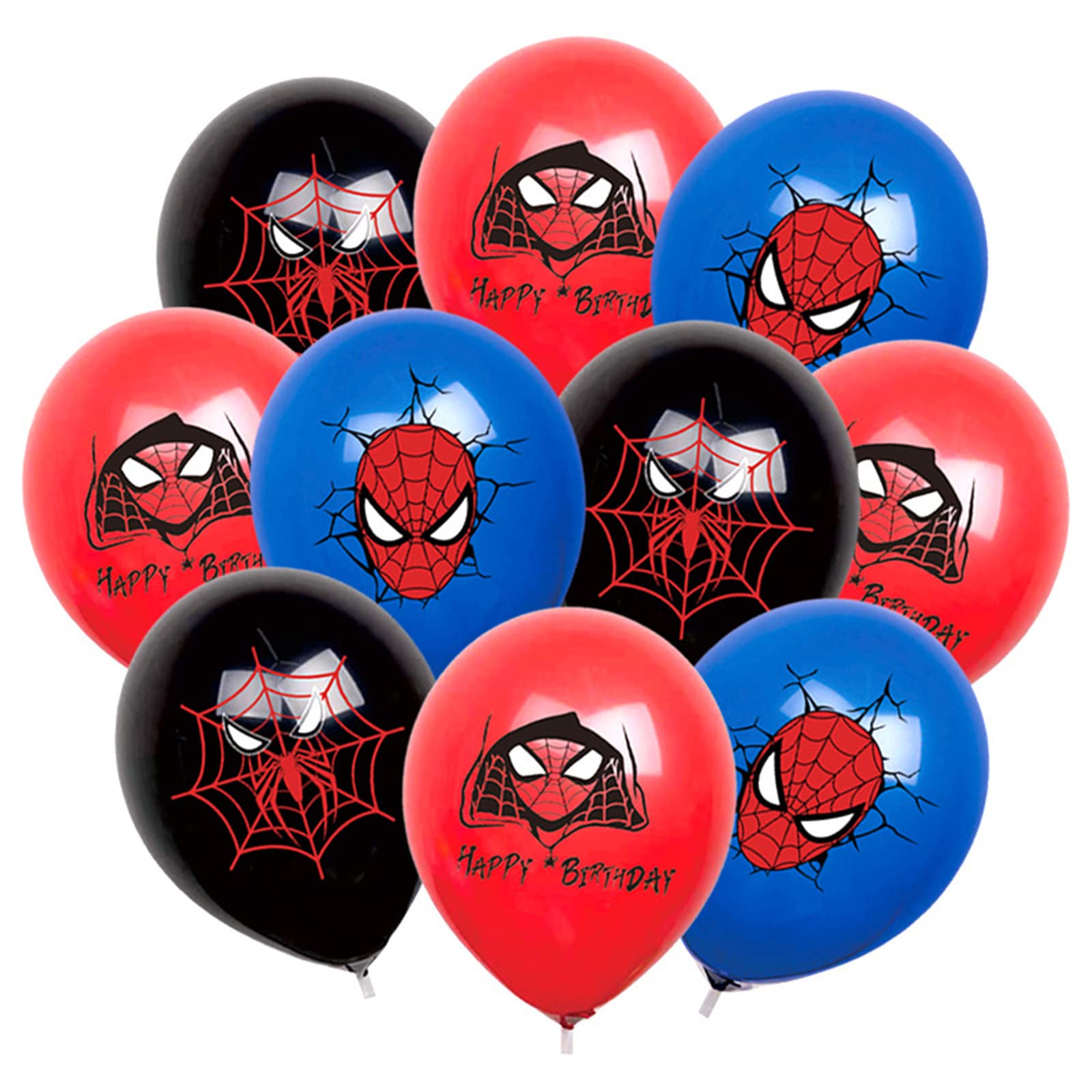 Yiran Spider Theme Birthday Balloons, 18Pcs Spider Birthday Party Decorations, 12inch Red Blue Latex Balloons Avengers Latex Balloons Theme Party Favor for Kids Boys