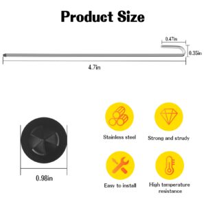 FUTRPOW Solar Panel Bird Guard Fasteners Clips,50 Sets Critter Guard Clips,Solar Panel Mesh Clips Attached to Solar Panels,PVC Coated Metal Clips and Fasteners for Squirrel Proof Bird Fence