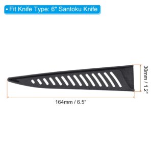 PATIKIL PP Safety Knife Cover Sleeves for 6" Boning Knife, 2 Pack Knives Edge Guard Blade Protector Universal Knife Sheath for Kitchen, Black