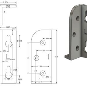 Bear Hollow Supply No-Mortise Corner Bed Bracket, Set of 4