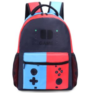 hselogi game backpack for boys, large capacity gaming laptop backpack, video game daypack schoolbag gift for game lovers