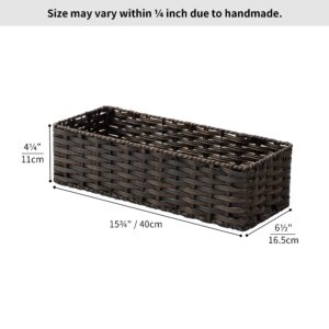 GRANNY SAYS Bundle of 2-Pack Wicker Baskets for Storage & 2-Pack Wicker Storage Baskets for Shelves