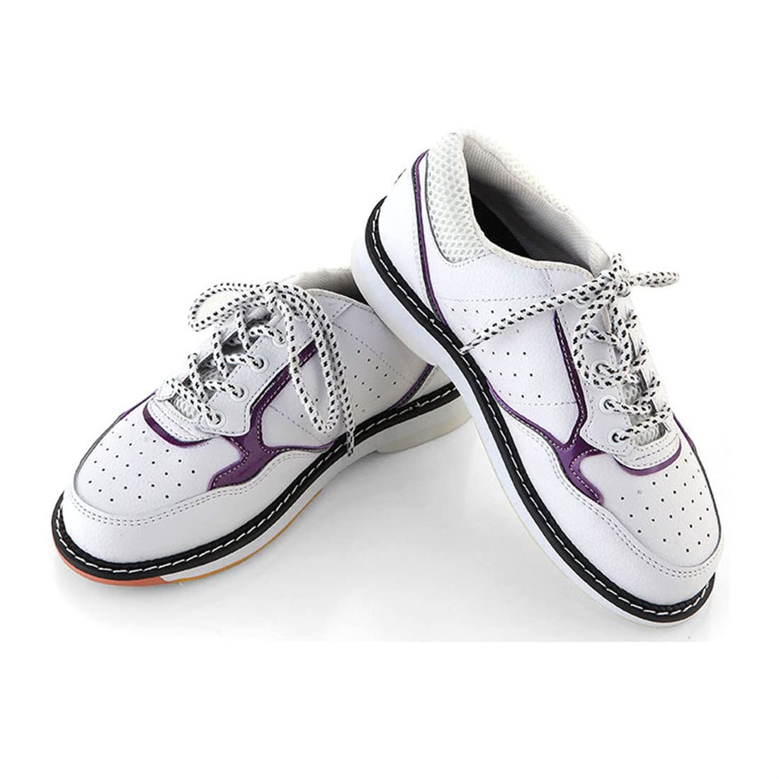 Womens Bowling Shoes, Professional Bowl Shoes Lightweight Casual Bowling Sneakers for Gym Fitness,Purple,9.5