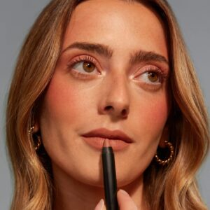 Nudestix Intense Matte Lip + Cheek Pencil, Lipstick + Lip Liner + Cheek Blush Tint, Multi Use Makeup for Long Lasting Color, Smooth Coverage, Shade: Sunkissed Nude