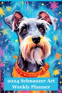 2024 schnauzer art weekly planner