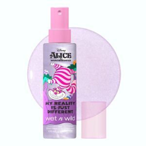 wet n wild my reality is just different shimmer setting spray alice in wonderland collection