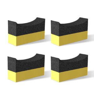 rxalaska tire shine applicator pads, tire dressing applicator sponges, durable foam tire contour wheel shine cleaning, reusable tire sponges applicator pads tire wax wipe