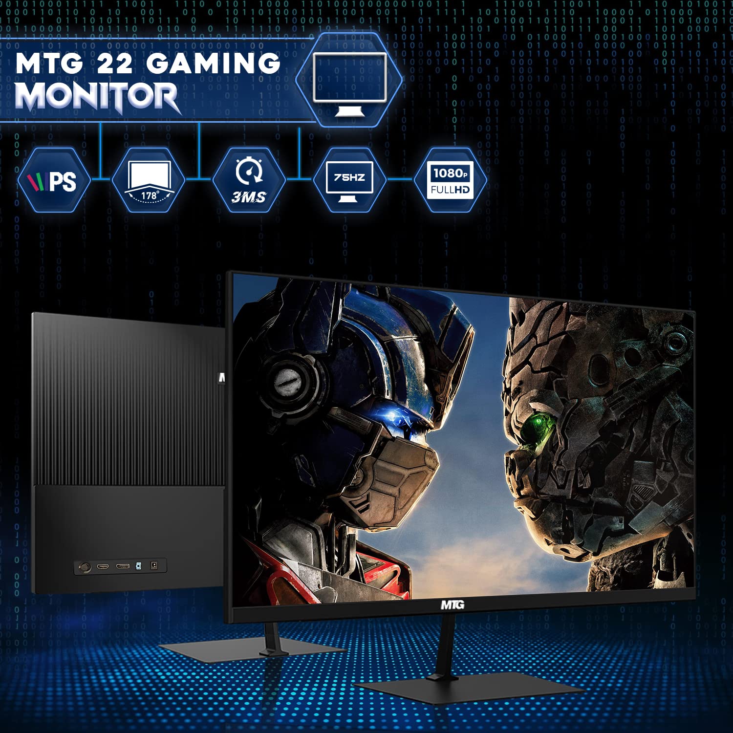 Lumos 8 Gaming Desktop PC, Intel Core i5 7th Gen, AMD RX 6400 4GB DDR6, 8GB RAM, 256GB SSD + 2TB HDD, 22 Inch Monitor, PCI-E Bluetooth | Wi-Fi, RGB Kit, Win 10 Pro (Renewed)