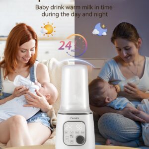 Larex Fast Bottle Warmer, Larex 10-in-1 Baby Bottle Warmer for Breastmilk or Formula, with Precise Timer, Auto Shut-Off, and Accurate Temperature Control