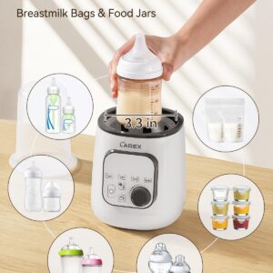 Larex Fast Bottle Warmer, Larex 10-in-1 Baby Bottle Warmer for Breastmilk or Formula, with Precise Timer, Auto Shut-Off, and Accurate Temperature Control