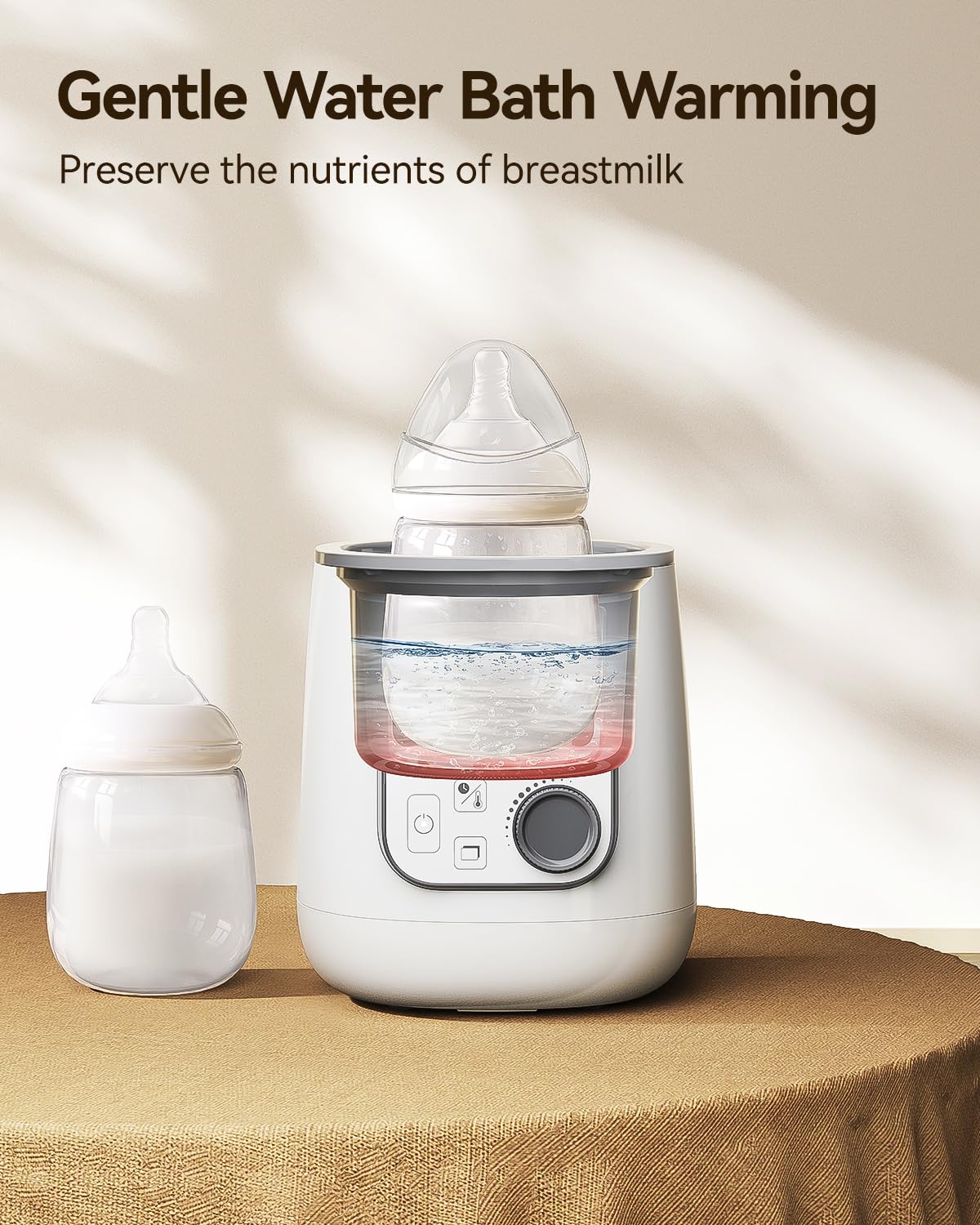 Larex Fast Bottle Warmer, Larex 10-in-1 Baby Bottle Warmer for Breastmilk or Formula, with Precise Timer, Auto Shut-Off, and Accurate Temperature Control