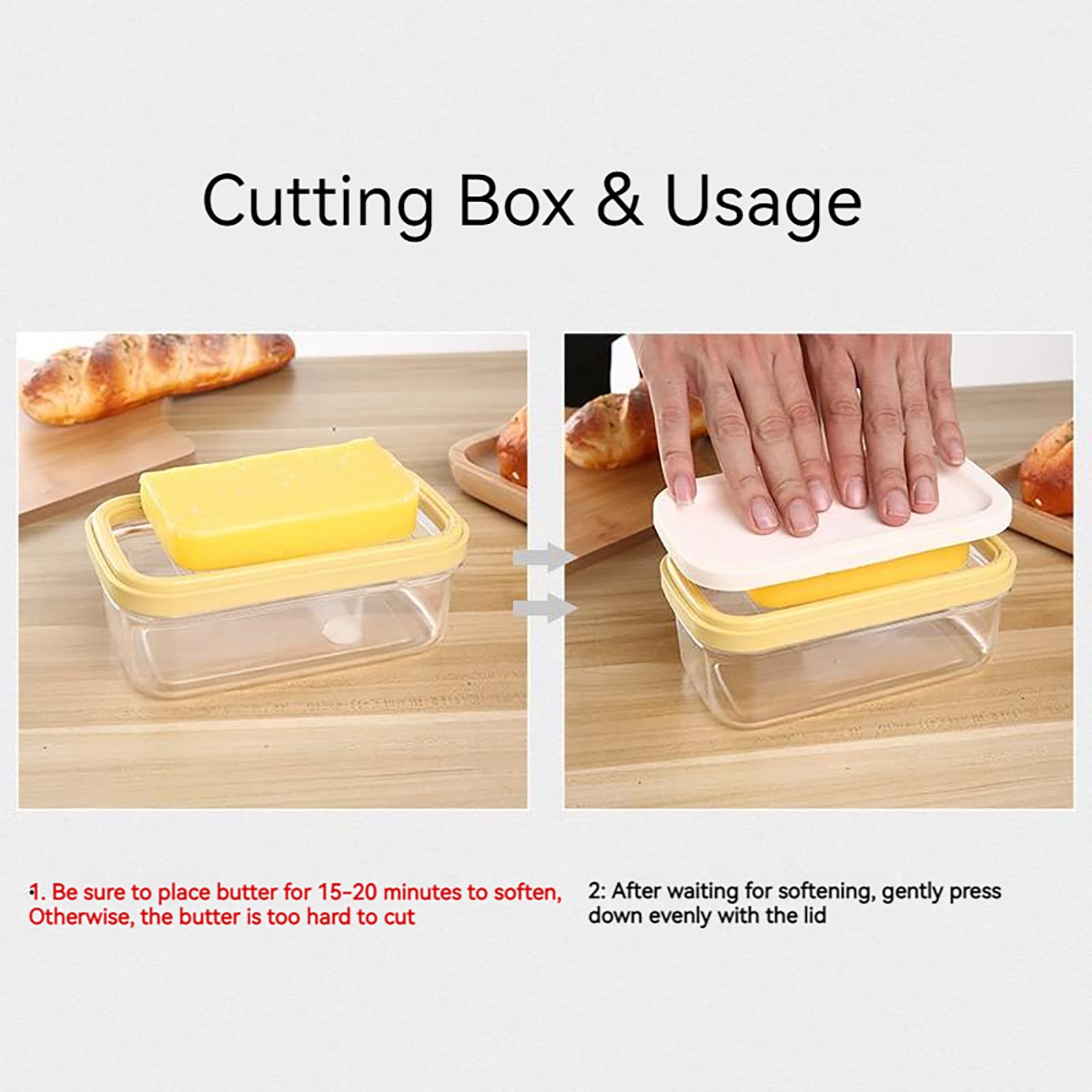 Butter Cutter Slicer, Butter Slicer, Butter Dish With Lid And Knife For Easy Cutting And Storage, Refrigerated Butter Container Butter Box