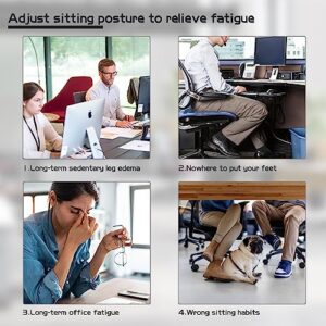 Foot Rest Under Desk, Larger Size Office Desk Footrest,Rocking Foot Nursing Stool,Rocker Balance Board,Ergonomic Design for Posture Support, Office and Home Use (Black)