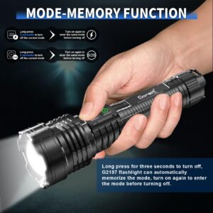 Goreit Flashlights High Lumens Rechargeable, 980000 Lumen XHM77.2 Flash Lights Battery Powered LED Flashlight, Handheld Tactical Flashlight, Super Bright Waterproof Flashlight for Camping Emergency