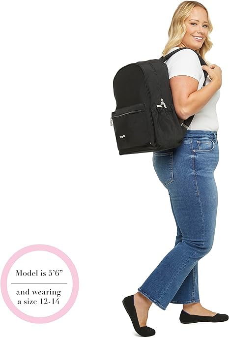 Baggallini On The Go Laptop Backpack Sterling Shimmer One Size