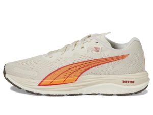 puma velocity nitro 2 first mile warm white/bright melon 8 b (m)