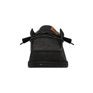 Hey Dude Wally Washed Canvas - Black/Black