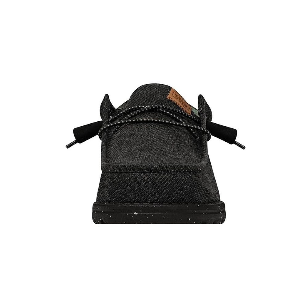 Hey Dude Wally Washed Canvas - Black/Black