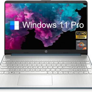 HP 15.6 Inch FHD Business Laptop, AMD Ryzen 5 5500U, Windows 11 Pro, 16GB RAM, 1TB SSD, Fast Charge, SD Card Reader, Long Battery Life, Spruce Blue, PCM