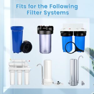 Vortopt 1 Micron 2.5" x 10" Whole House CTO Carbon Sediment Water Filter System - Replacement Cartridge for Any Standard RO Unit - Compatible with Dupont WFPFC8002, WFPFC9001, FXWTC, SCWH-5, 2 Pack