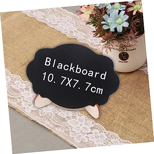 10Pcs Mini Chalkboard with Stand- Wooden Framed Home Artware Chalkboard Blackboard Message Board Place Cards Chalkboard Table top Decor Mini Wooden Blackboard Food Desktop Bamboo