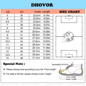 DHOVOR Womens Soccer Cleats Youth High-Top Football Cleats Anti-Slip Athletics Football Trainers Girls Indoor Soccer Shoes