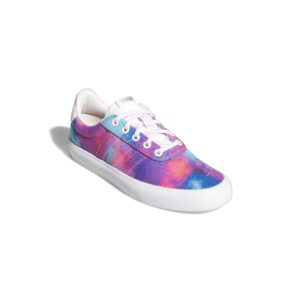 adidas women's vulc raid3r skateboard shoes, white/pink/silver metallic us 8