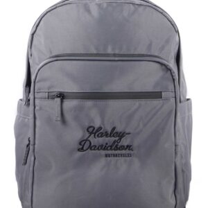 Harley-Davidson Women's Black Opal Backpack, Water-Resistant Nylon - Pearl Gray