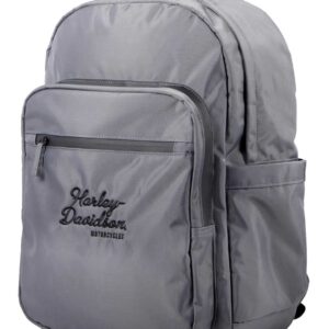 Harley-Davidson Women's Black Opal Backpack, Water-Resistant Nylon - Pearl Gray