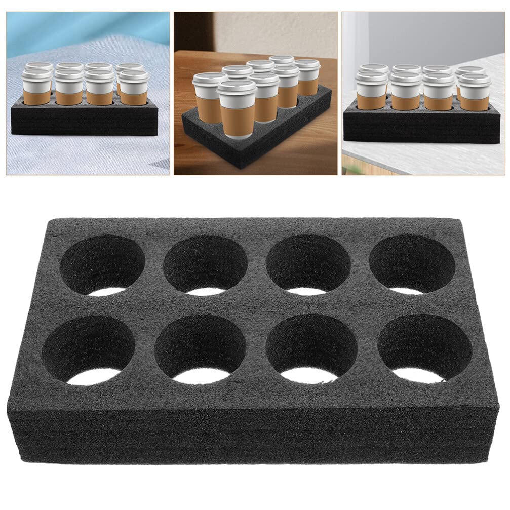 Happyyami 10 Pcs Milk Tea Cup Holder Take Out Drink Holder Beverage Carrier Drink Cup Holder Take Out Cup Holder Disposable Drinkware Beverage Takeout Cup Holder Epe Accessories Drinks