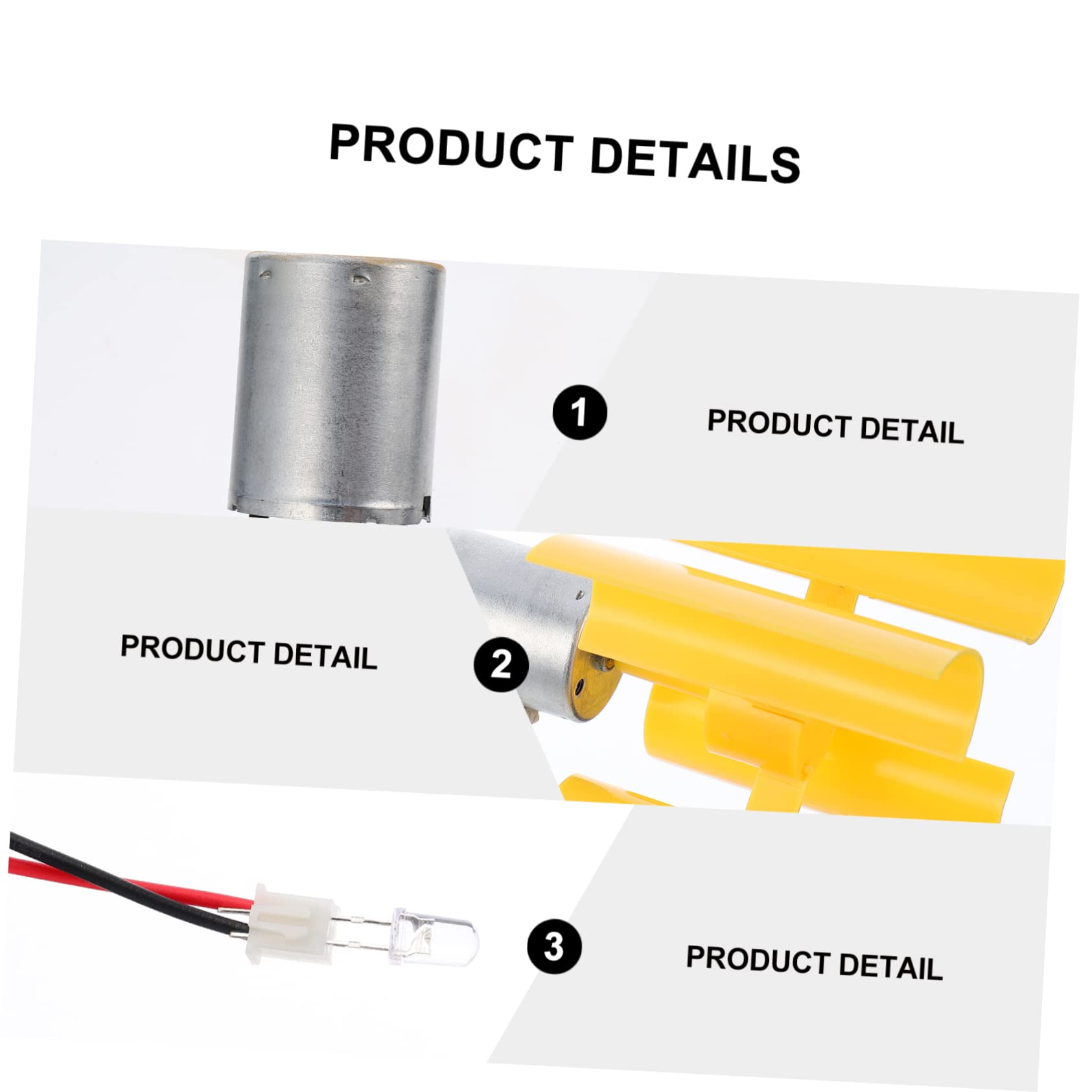 ULTECHNOVO Dynamo Small Wind Generators Vertical Wind Turbines Generator Wind Kit Micro Vertical Generator Plastic Solar Generator Electric Tools Teaching Tool Abs Micro-motor F5 Mini