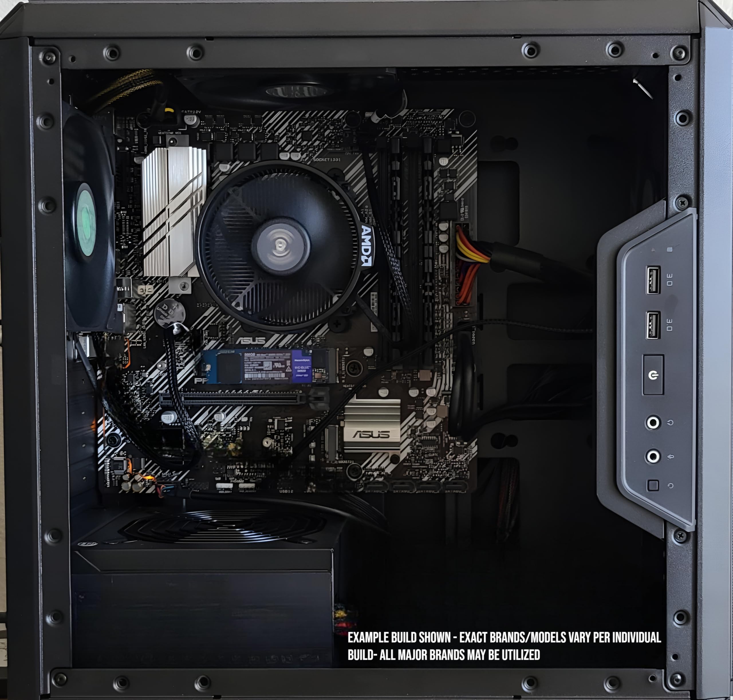 Custom Built Gaming Computer Desktop Gaming PC 8 Core RYZEN 7 CPU 4.6Ghz Max Boost 32GB RAM 1TB SSD NVME Plug and Play Tower PC System Windows 10 Pro 64 Bit