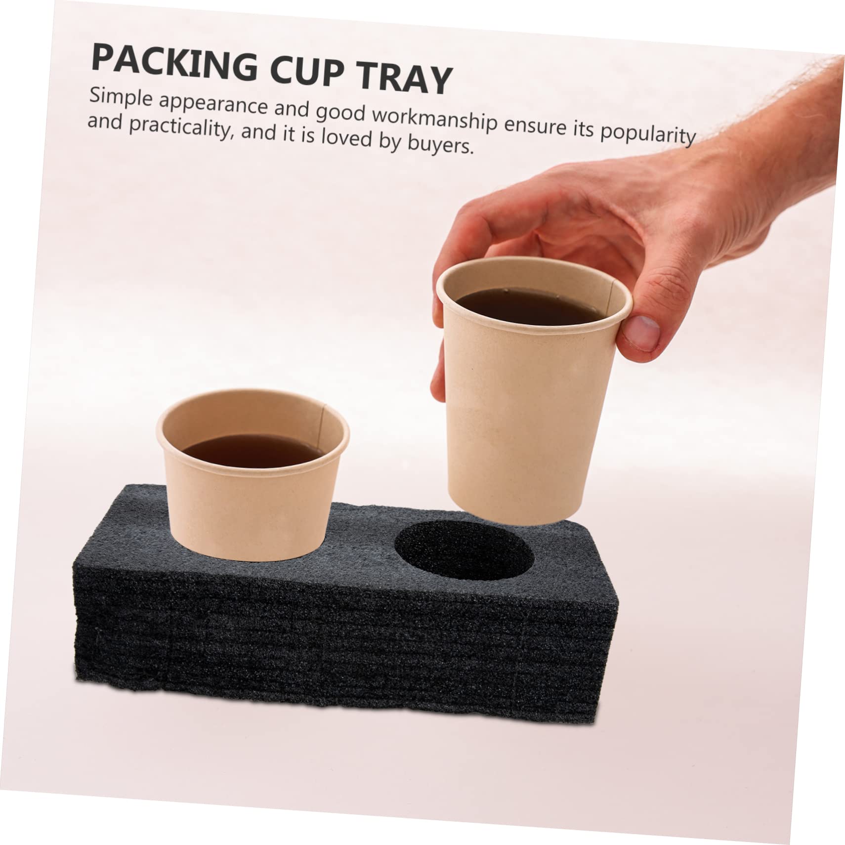 4 Pcs Milk Tea Cup Holder 2 Cups Foam Take Out Cup Holder Foam Bottle Holder Door Dash Supplies Small Baskets for Organizing Cup Holder Tray Insulation Pearl Cotton Beer re-usable