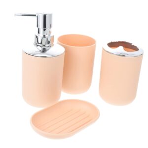 zerodeko 1 set bathroom set bathroom accessories set toothbrush holder white accessories plastic hand soap dispenser new apartment essentials vanity countertop accessory bathroom soap tray