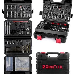 KingTool Drill Bit Set - 418 PCS Drill Bits, Drill Set & Drill Bit for Wood, Metal, Masonry, Cement, Screwdriver Bit Set Combo Kit Perfect for DIY Projects and Home Repairs