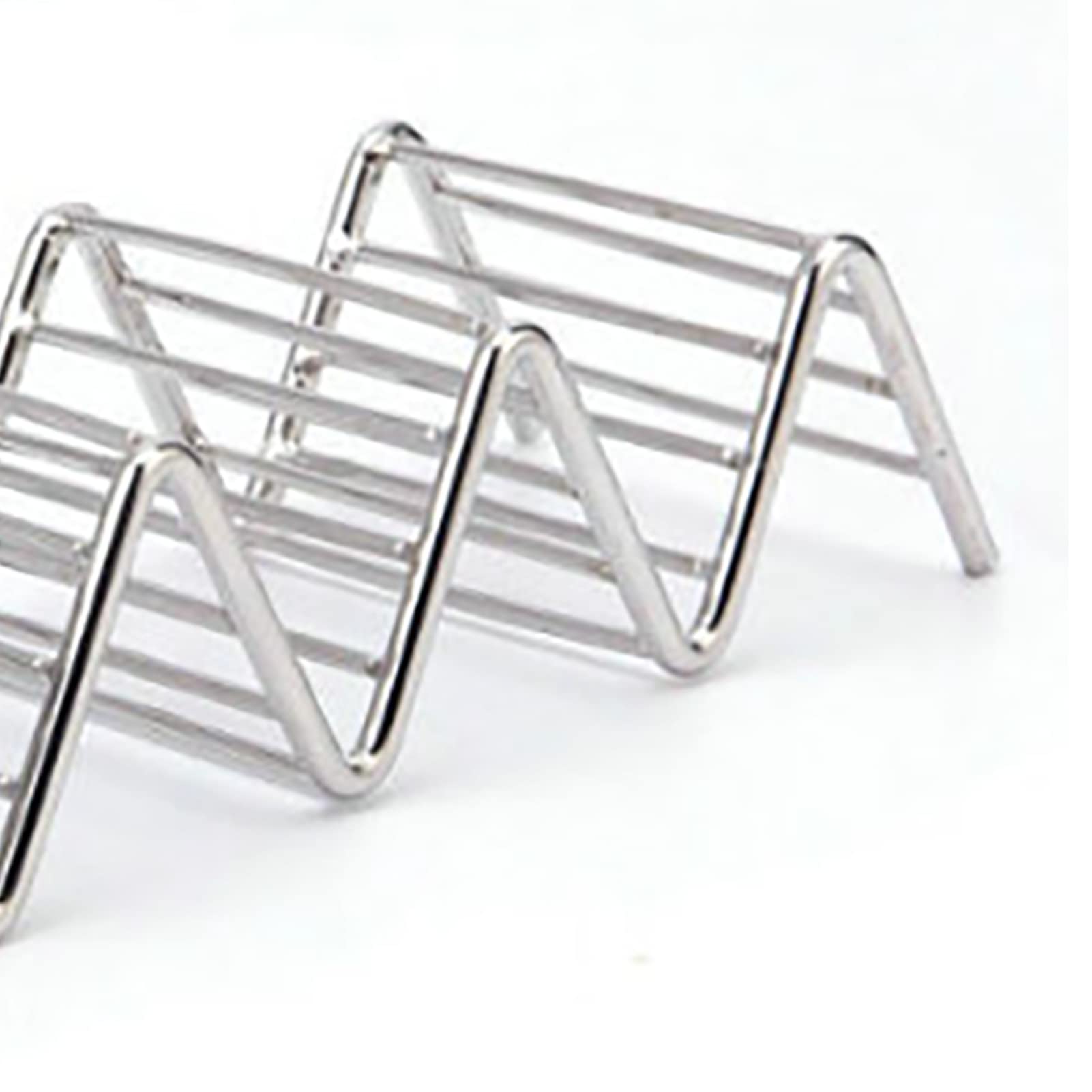 Taco Holder Stand, Stainless Steel Taco Rack 3 Grid V Shaped Taco Holder Rack Taco Tray with Sauce Cup, Metal Corn Tortilla Serving Tray Taco Plates Can Hold 3 Tacos for Home (with Sauce Cup)