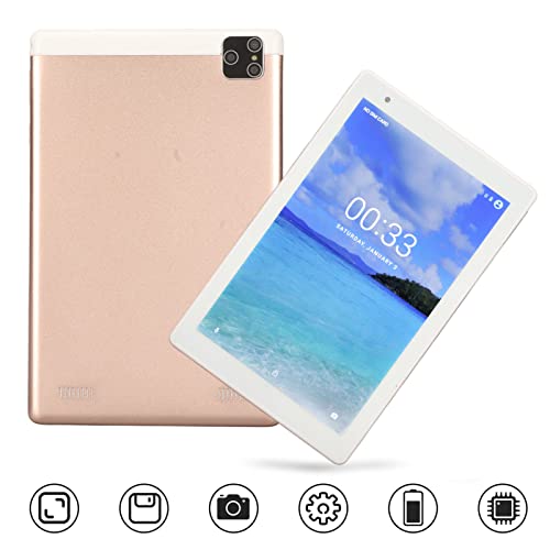 8.1 Inch Tablet, Android 10 Tablet, 5G WiFi Tablet, 4GB RAM 64GB ROM, Dual Camera, Dual Sim Dual Standby, Can be Used for Children to Learn to Read Catch up on Drama, Etc (US Plug)