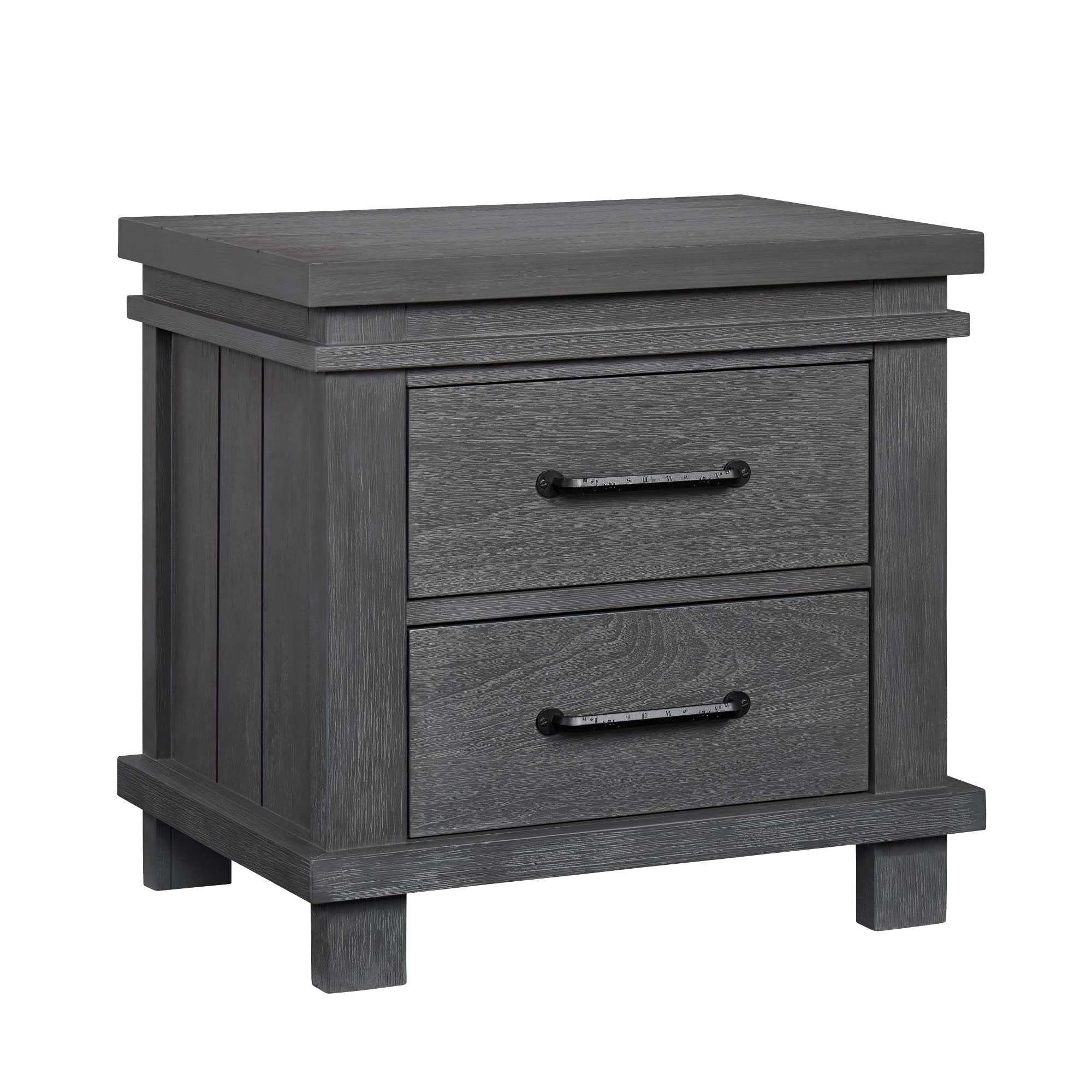 Soho Baby 43022210 Hampton Premium Soft Closing 2-Drawer Nightstand, Wire Brush Canyon Gray Finish