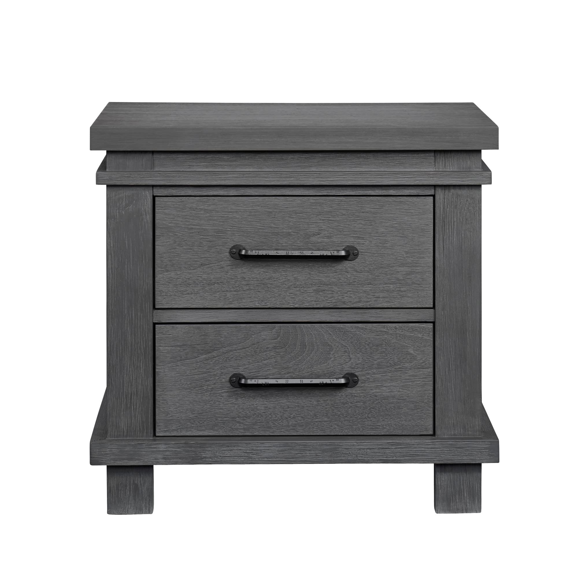 Soho Baby 43022210 Hampton Premium Soft Closing 2-Drawer Nightstand, Wire Brush Canyon Gray Finish