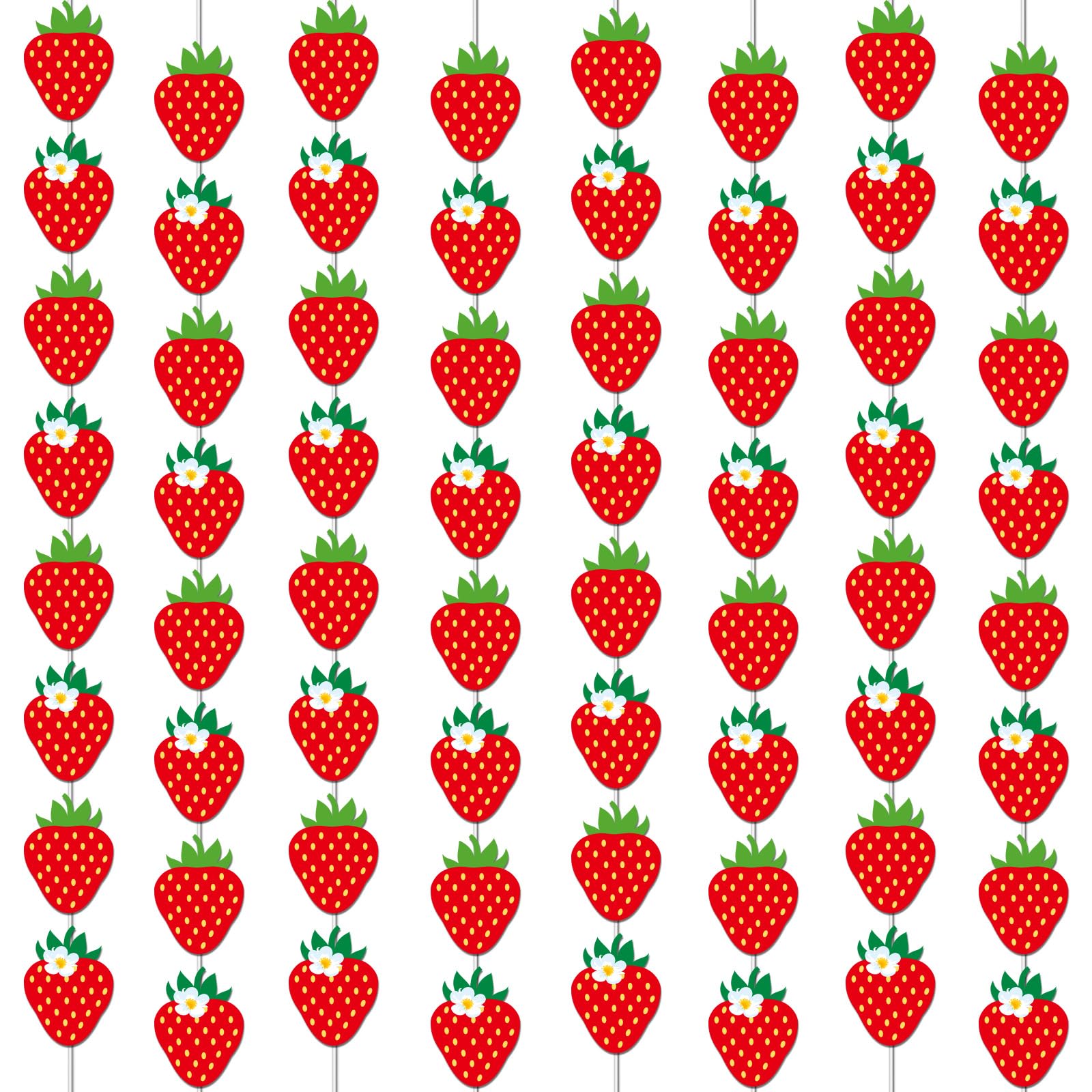 12 PCS Strawberry Party Banners Strawberry Birthday Decorations Strawberry Banner Garland Kit Strawberry Hanging Swirl Decorations Berry First Birthday Garland Party Baby Shower Decor