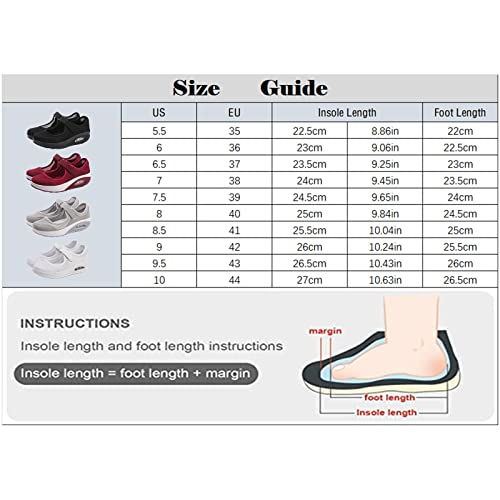 Lymeral Wide Width Sock Sneakers, Easy On and Off, Air Cushion, Slip On, Lightweight, White, 7